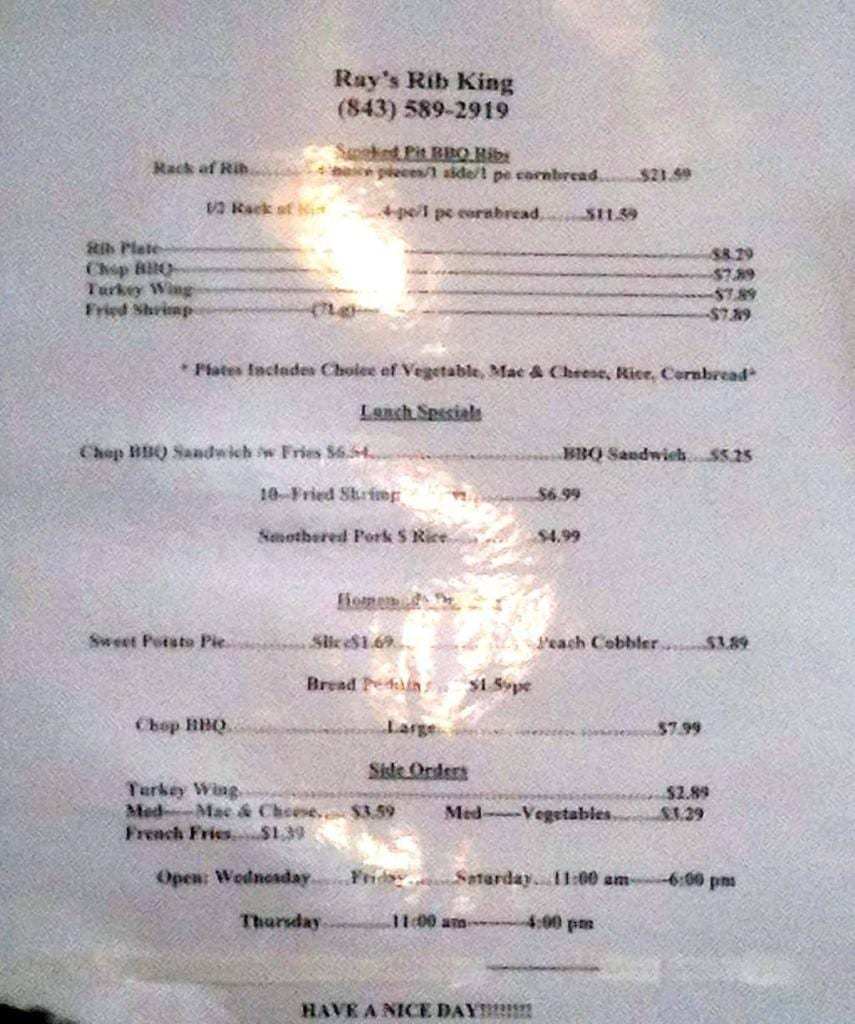 Ray's Rib King, Yemassee, SC - Destination BBQ