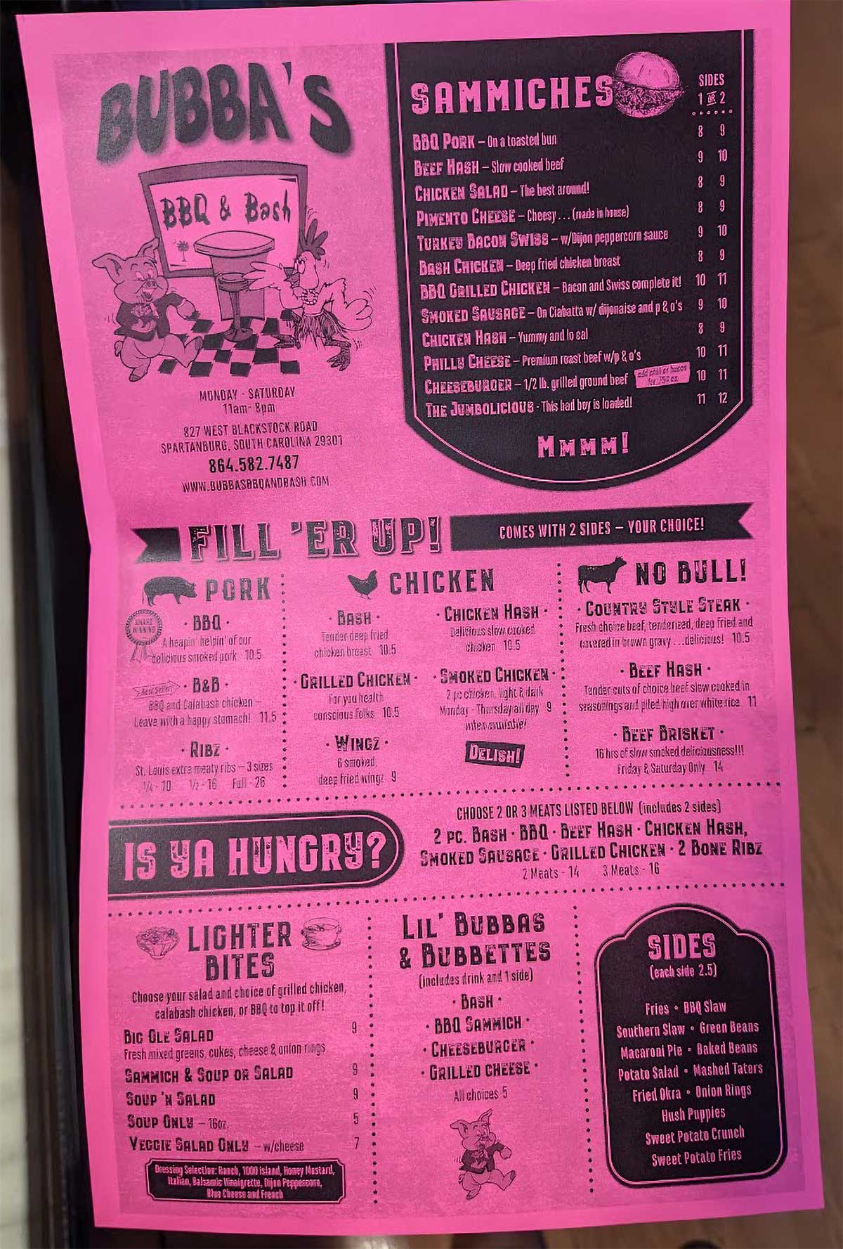 Bubba’s BBQ & Bash Restaurant in Spartanburg, SC- Destination BBQ