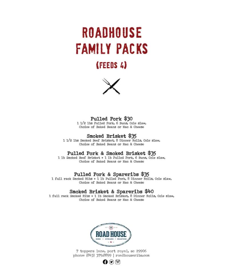 Roadhouse BBQ Restaurant in Port Royal, SC - Destination BBQ