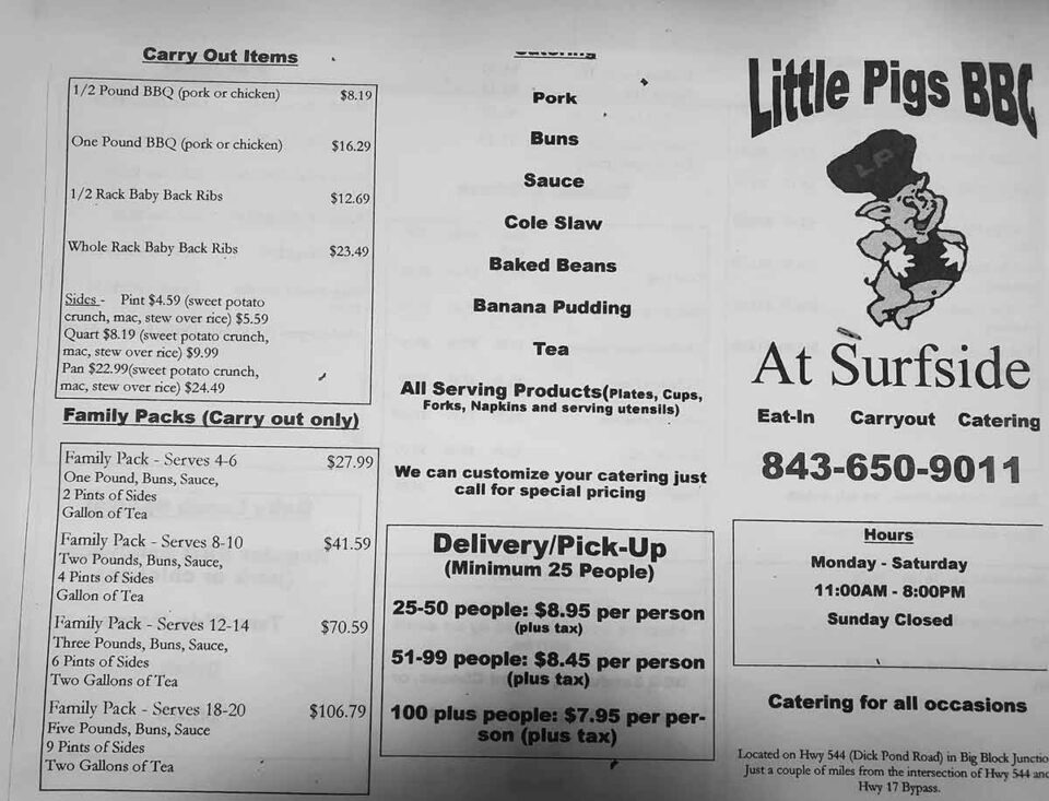 Little Pigs BBQ at Surfside Beach - Destination BBQ