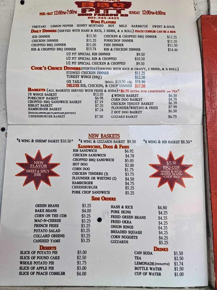 The BBQ Pit Restaurant on Farrow Rd. in Columbia, SC - Destination BBQ