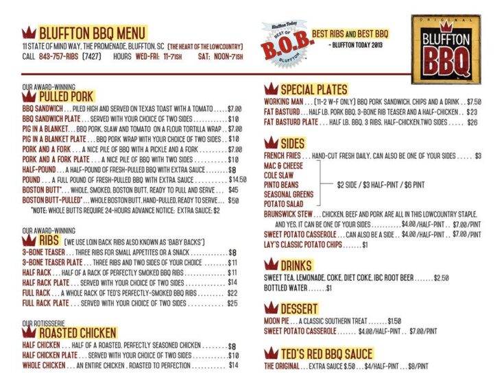 Bluffton BBQ Restaurant in Bluffton, SC - Destination BBQ