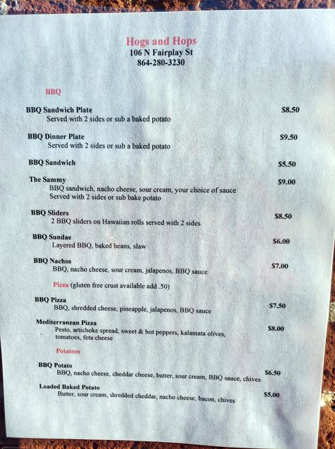 Hogs and Hops Barbecue Restaurant in Seneca - Destination BBQ