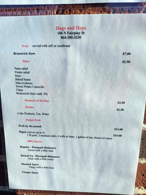 Hogs and Hops Barbecue Restaurant in Seneca - Destination BBQ