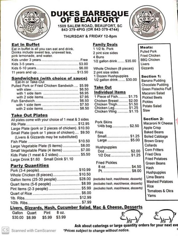 Dukes Bar-B-Que of Beaufort ***Permanently Closed*** - Destination BBQ