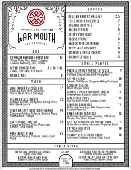 The War Mouth, A Southern-focused BBQ Restaurant in Columbia, SC