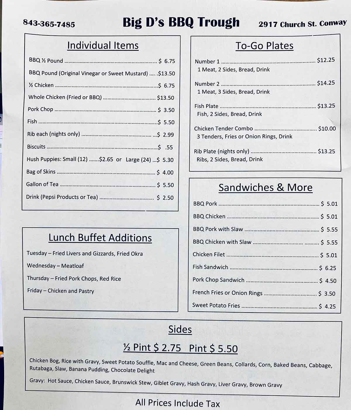 Big D’s BBQ Trough - Destination BBQ