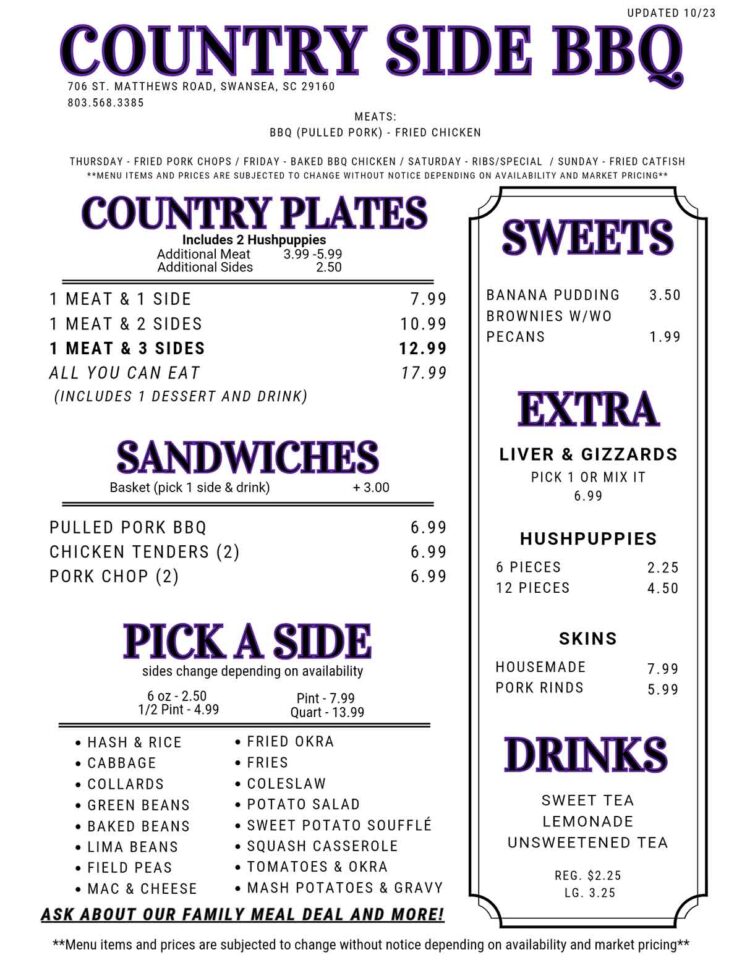 Country Side BBQ ***Permanently Closed*** - Destination BBQ