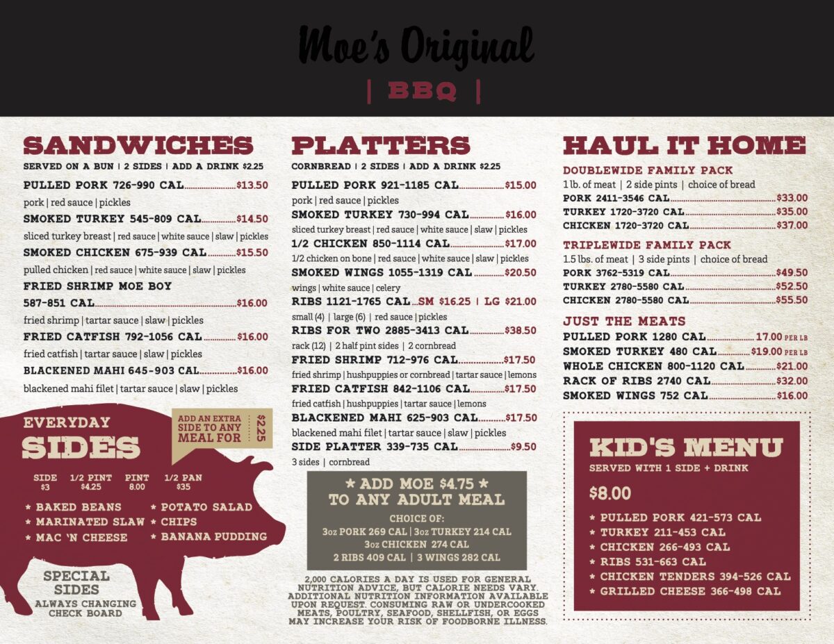 Moe's Original BBQ Restaurant in Myrtle Beach, SC - Destination BBQ