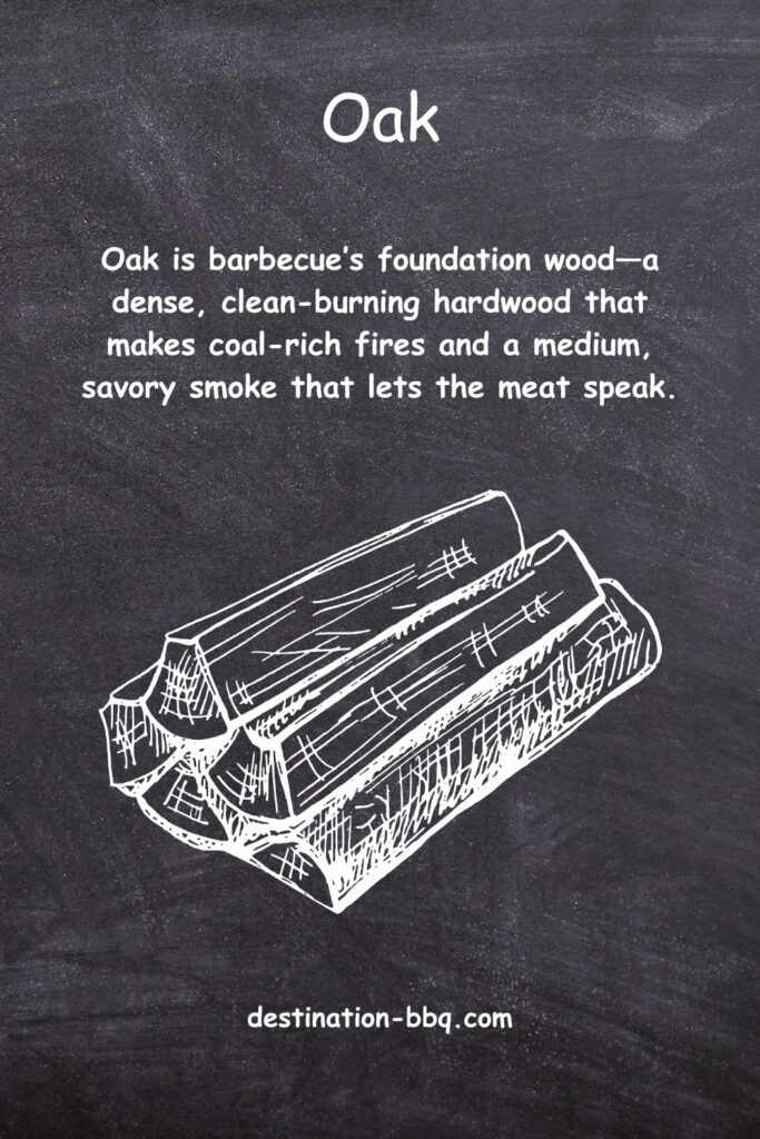 Oak: BBQ Smoking Wood Guide – Flavor, Uses & Pairings - Destination BBQ