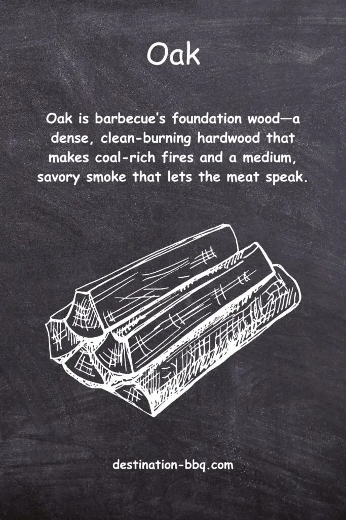 Oak: BBQ Smoking Wood Guide – Flavor, Uses & Pairings - Destination BBQ
